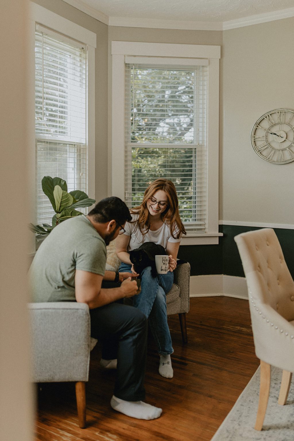 Cozy In-Home Couples Session // Bailey + Derek - Jamie Tobin Photography